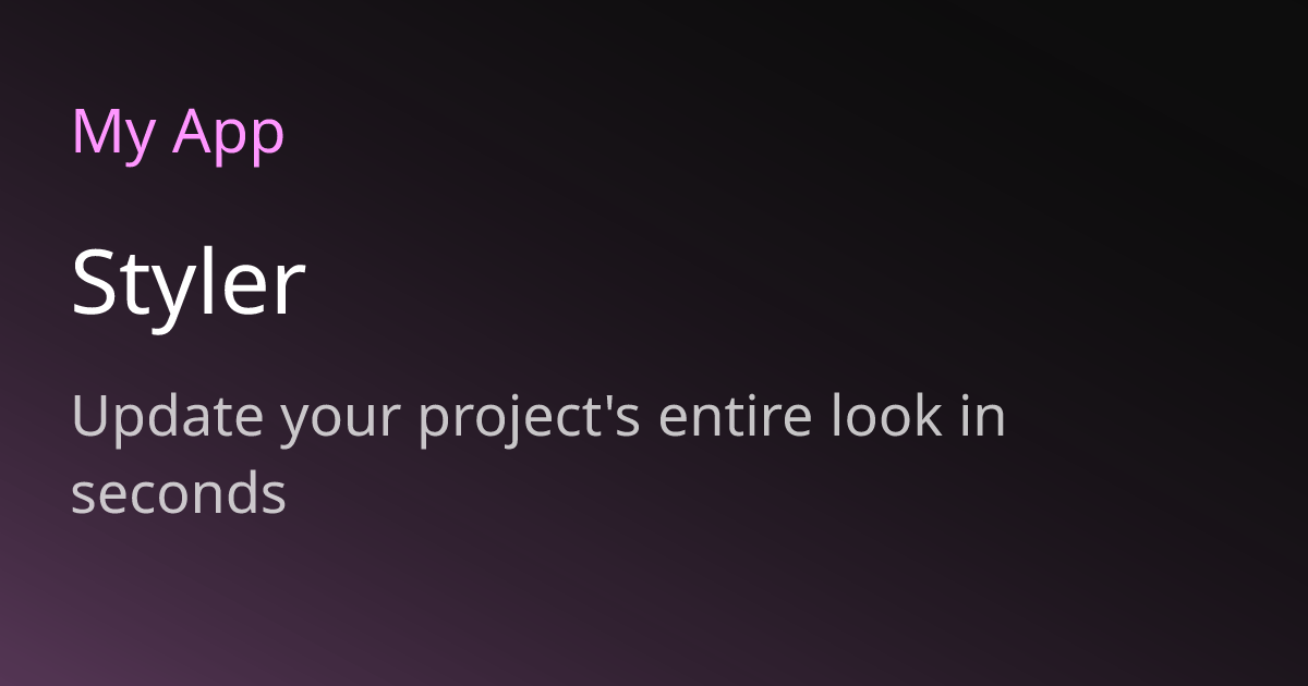 Styler - Michsky Docs