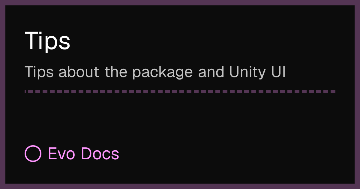 Tips - Michsky Docs
