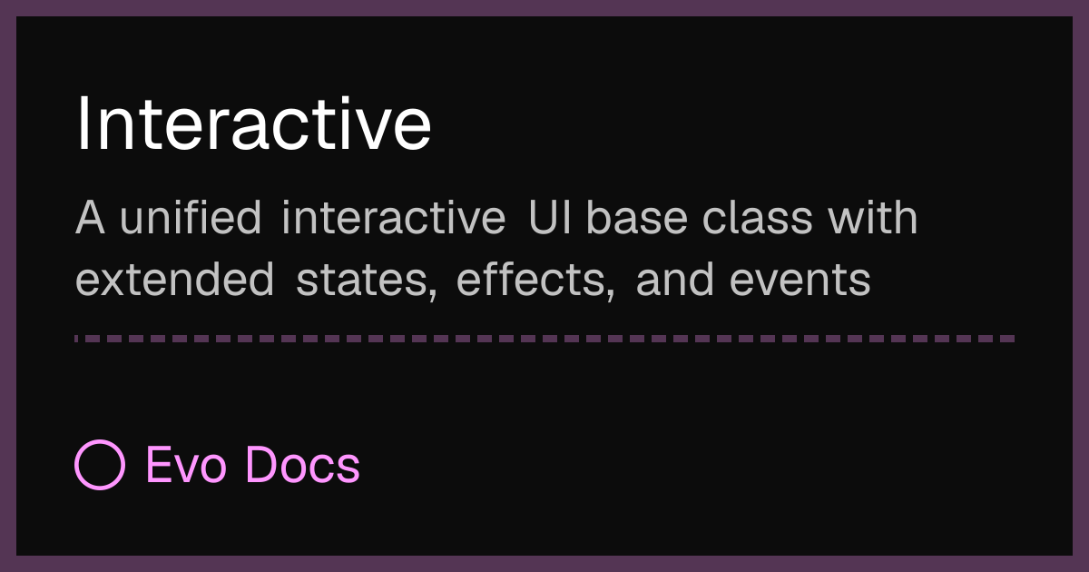 Interactive - Michsky Docs