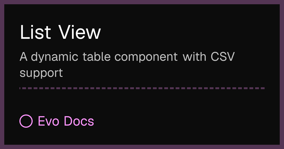 List View - Michsky Docs